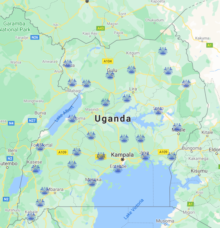 NWSC Areas - National Water & Sewerage Corporation